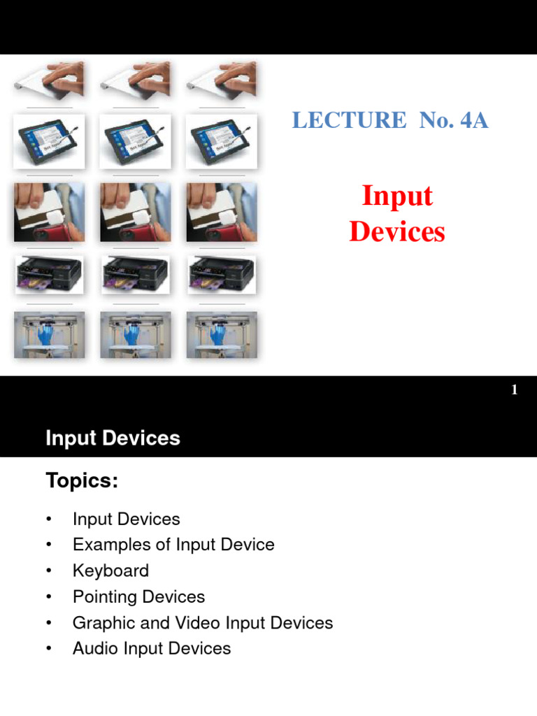 Lecture 4A | PDF | Computer Keyboard | Image Scanner