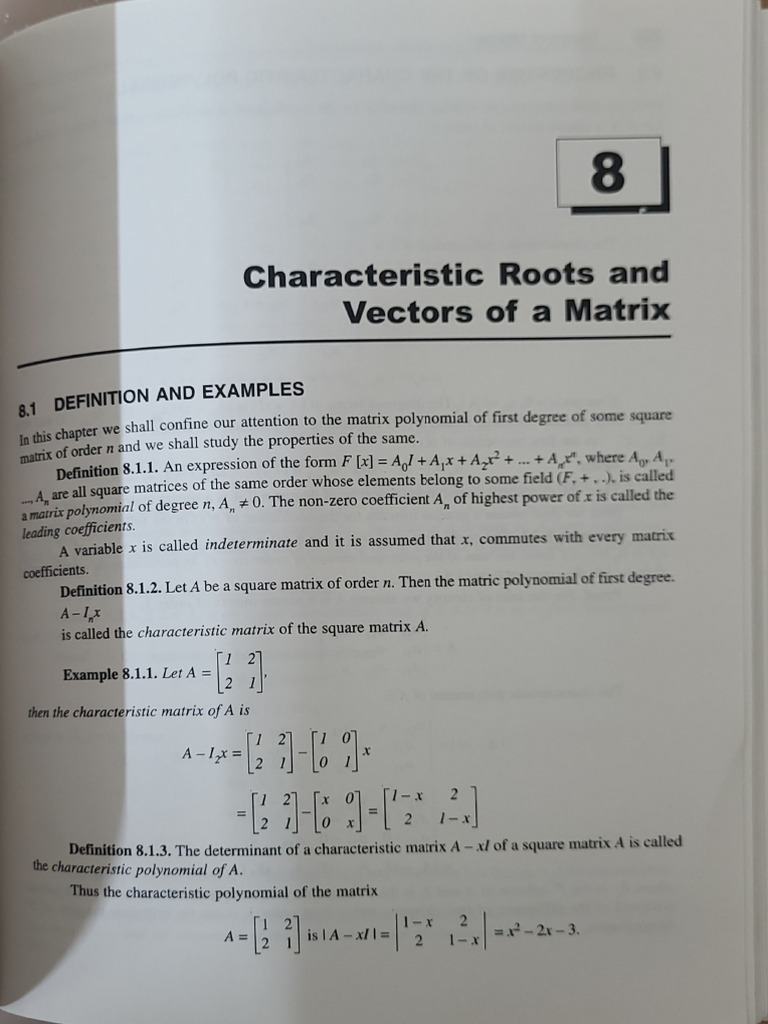 Matrices Caley Hamilton Theory | PDF