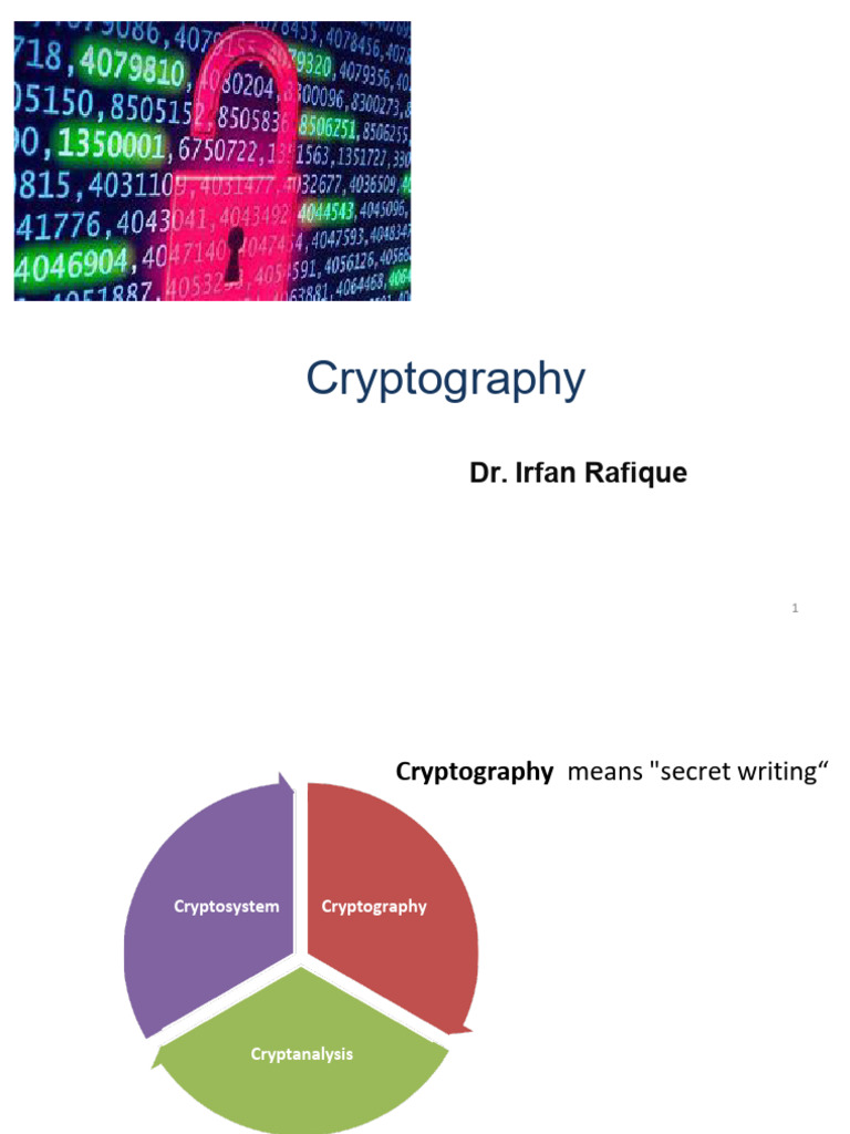 Cryptography: Dr. Irfan Rafique | PDF | Cryptography | Cryptanalysis