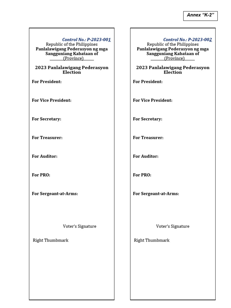 2023 SK Provincial Election Ballot | PDF | Social Science