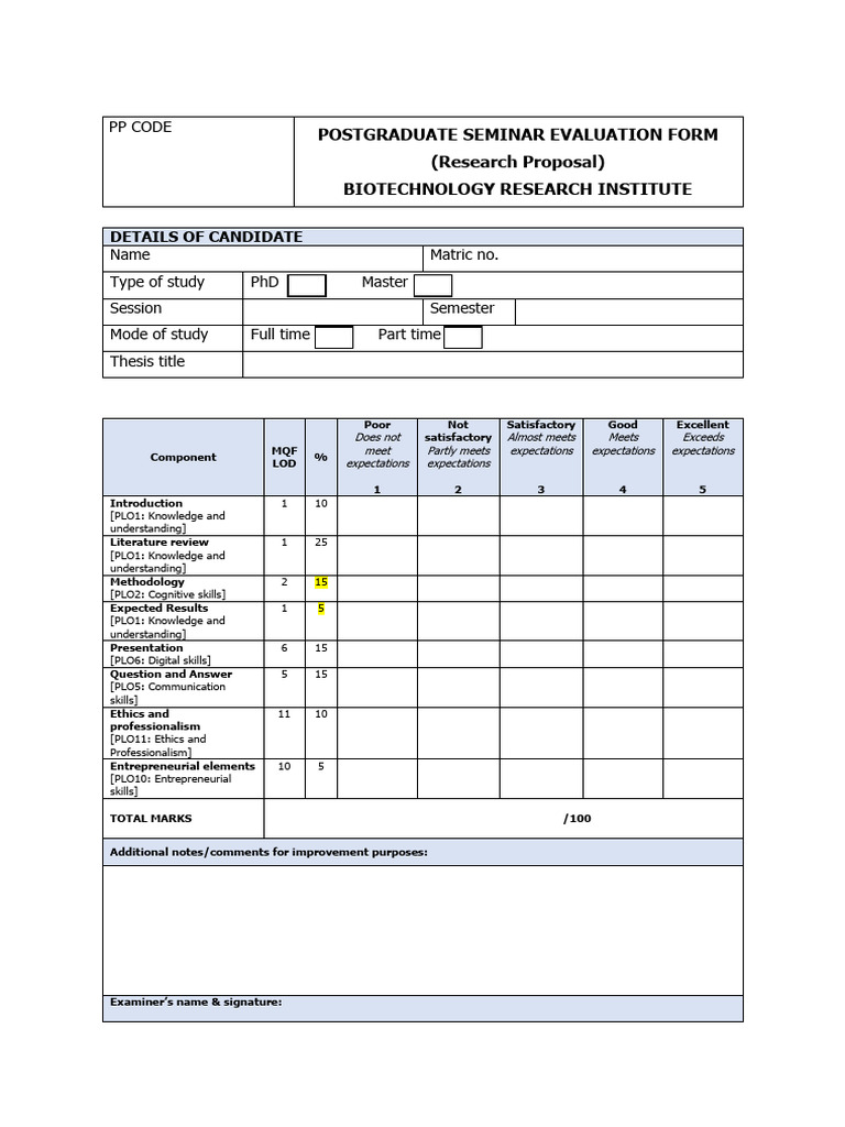 IPB New PGS Proposal Form | PDF | Communication | Methodology