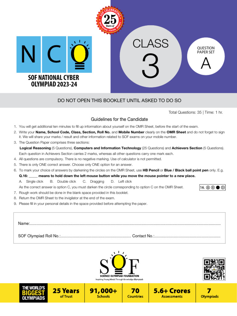NCO SET-A Class-3 | PDF | Input/Output | Microsoft Word NCO SET-A Class-3 | PDF | Input/Output | Microsoft Word