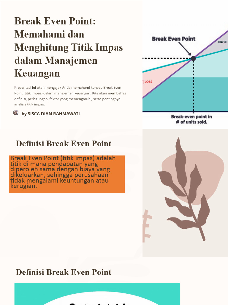 Break Even Point Memahami Dan Menghitung Titik Impas Dalam Manajemen ...