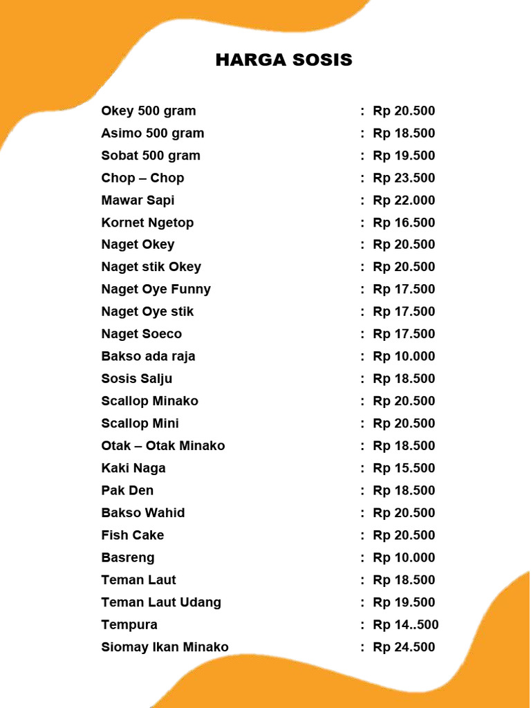 Harga Sosis | PDF