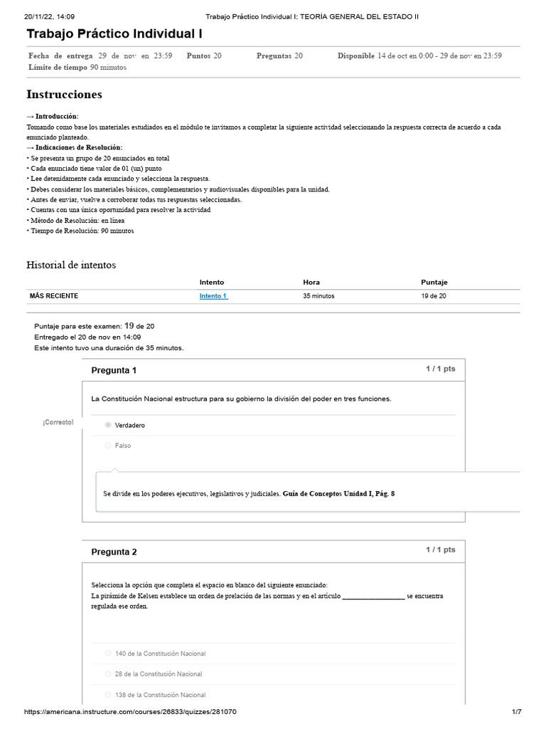 Trabajo Práctico Individual I - Teoría General Del Estado II | Descargar gratis PDF ...