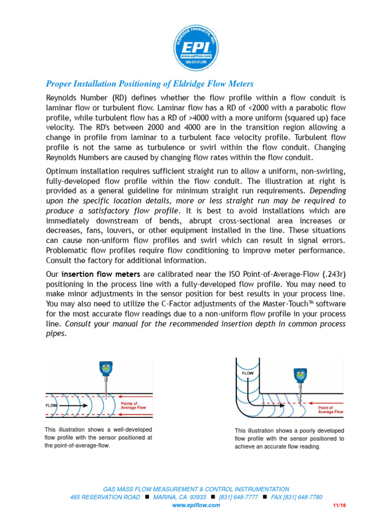 General Installation Guidelines Pdf Flow Measurement Metrology