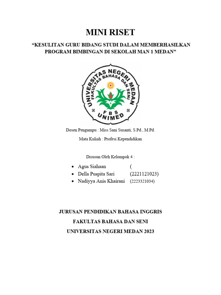 Kel. 4 - Mini Riset Profesi Pendidikan | PDF