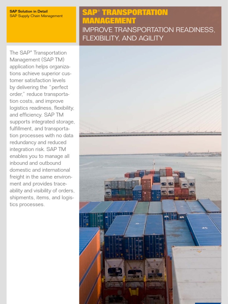 8 SAP Transportation Management | PDF | Cargo | Logistics