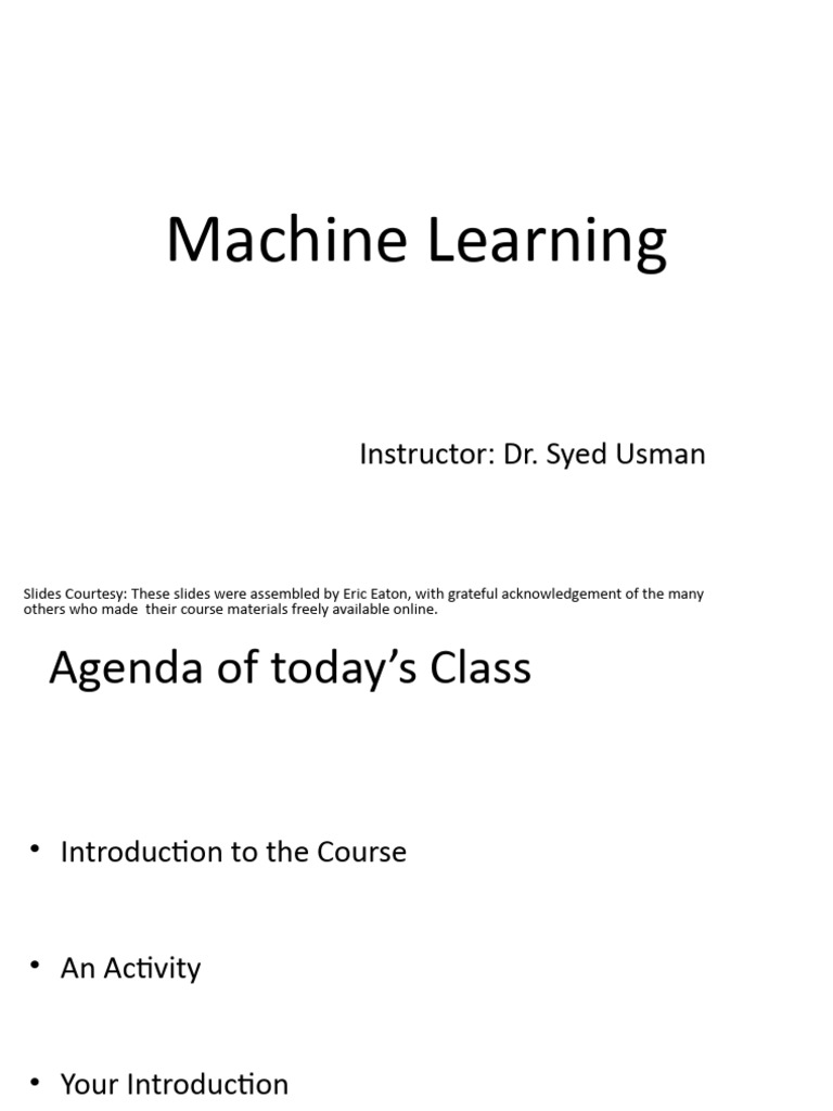 ML Lecture#1 | PDF | Machine Learning | Deep Learning