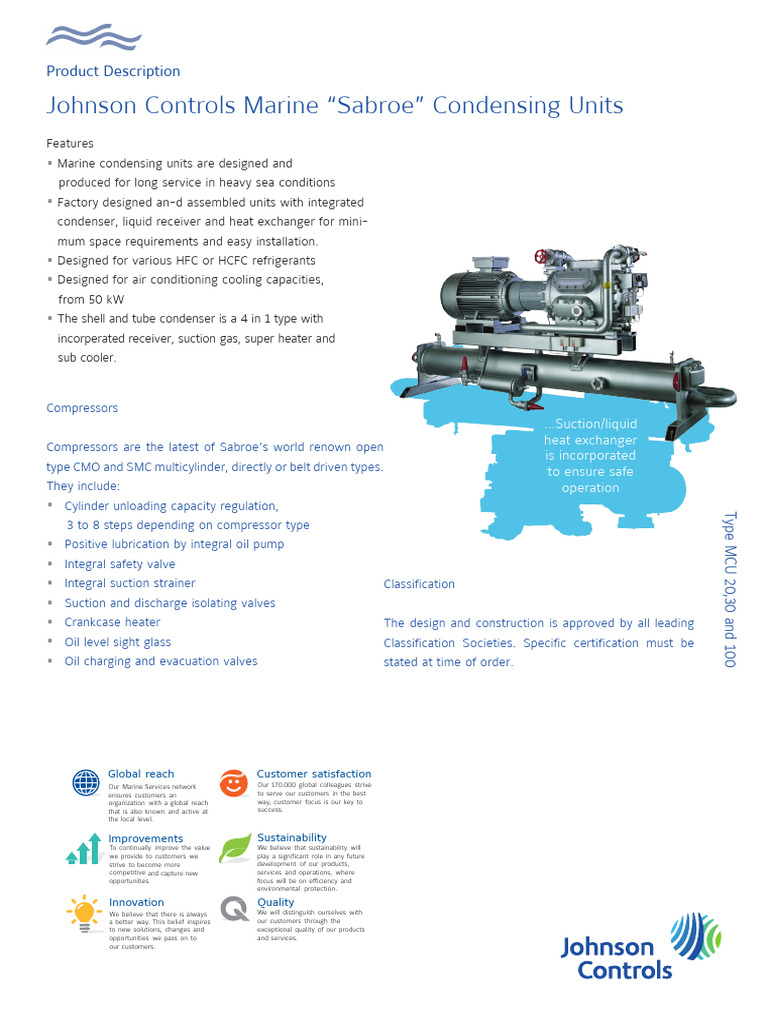 Johnson Controls Marine Sabroe Condensing Unit | Download Free PDF ...