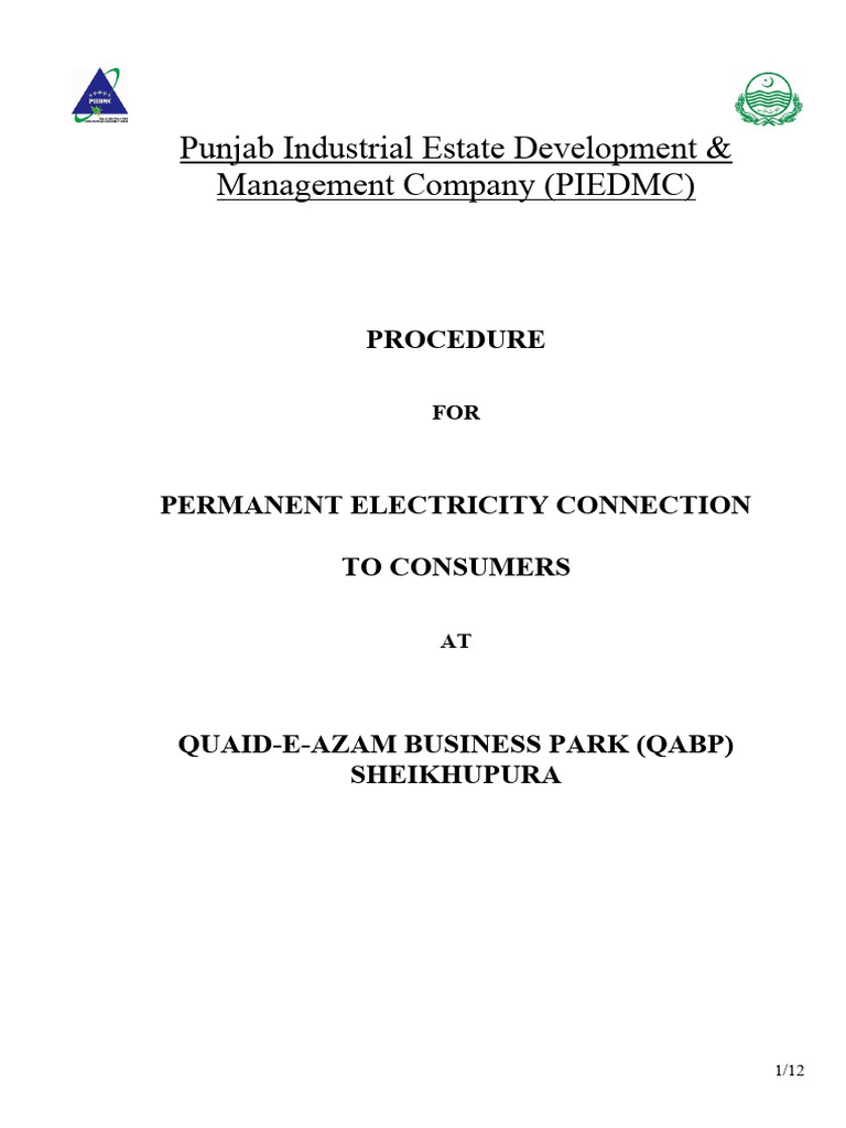 Application For Permanent Connection QABP | Download Free PDF | Mains ...