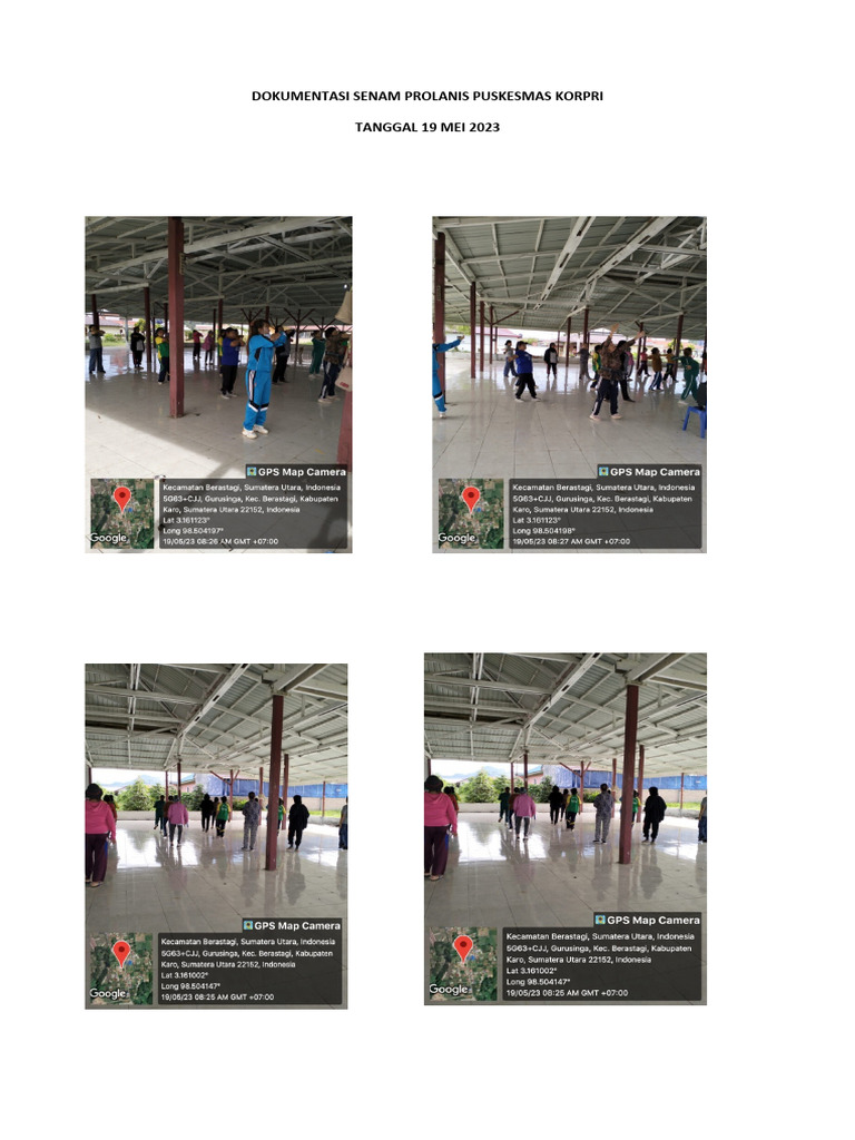Dokumentasi Senam Prolanis Puskesmas Korpri | PDF