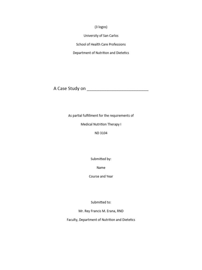 Medical Nutrition Therapy Case Study | PDF | Dietary Supplements | Vitamin