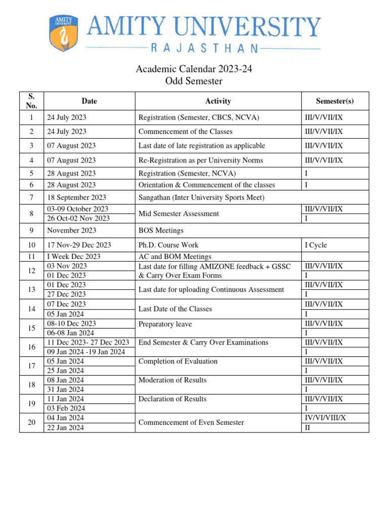 2023-24 Academic Calendar Overview | PDF | Academic Term | Schools