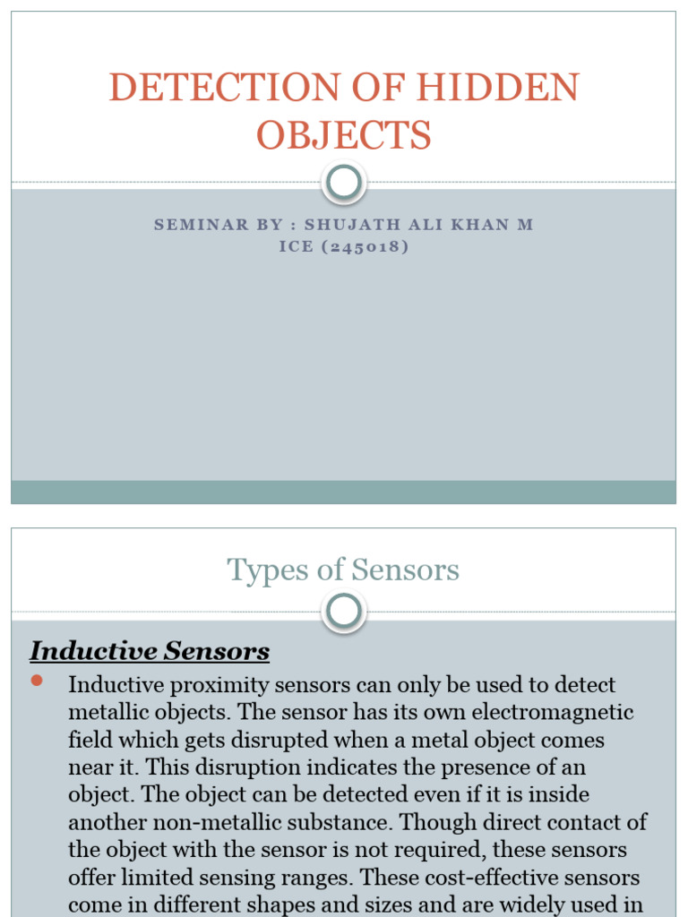 Detection of Hidden Objects | PDF | Ultrasound | Inductor