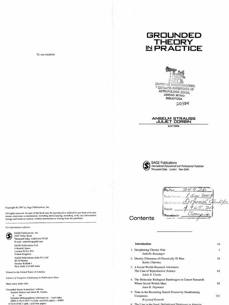 Corbin, Juliet M. y Anselm L. Strauss. Grounded Theory | PDF