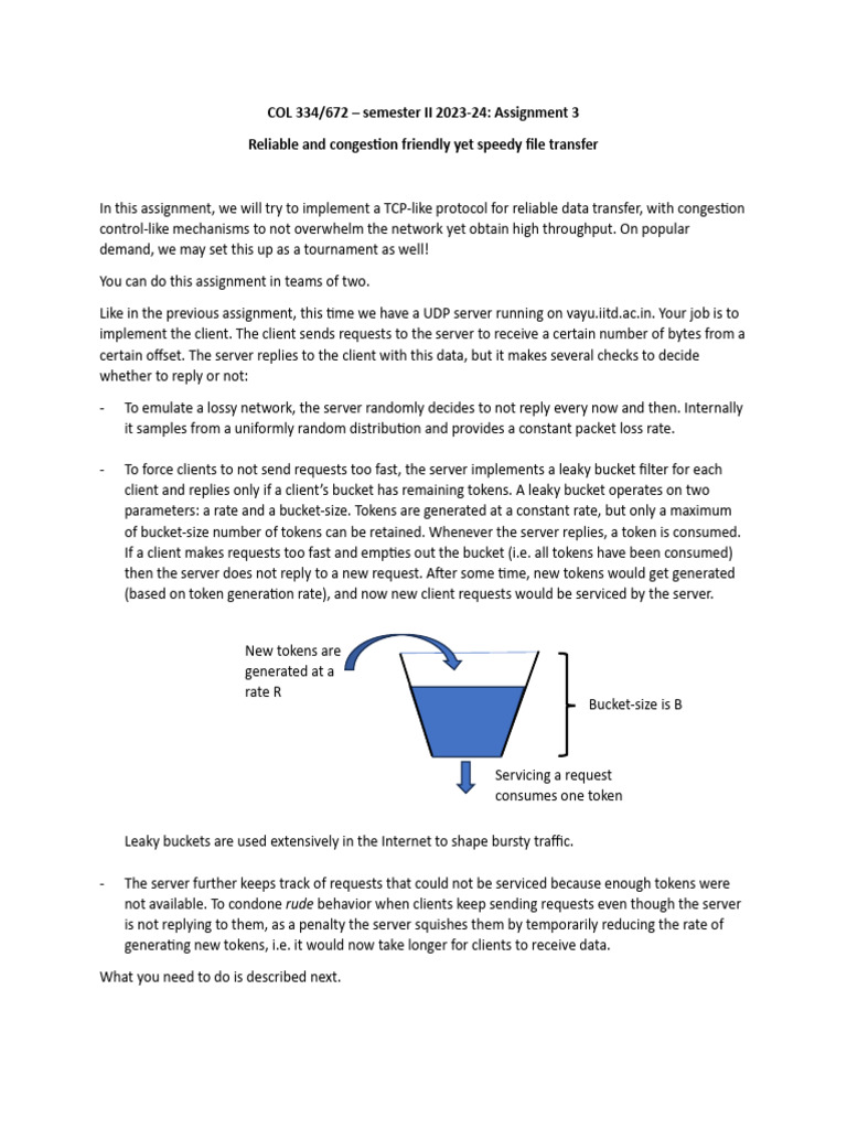 3 Reliable File Transfer With Congestion Control | PDF | Network ...