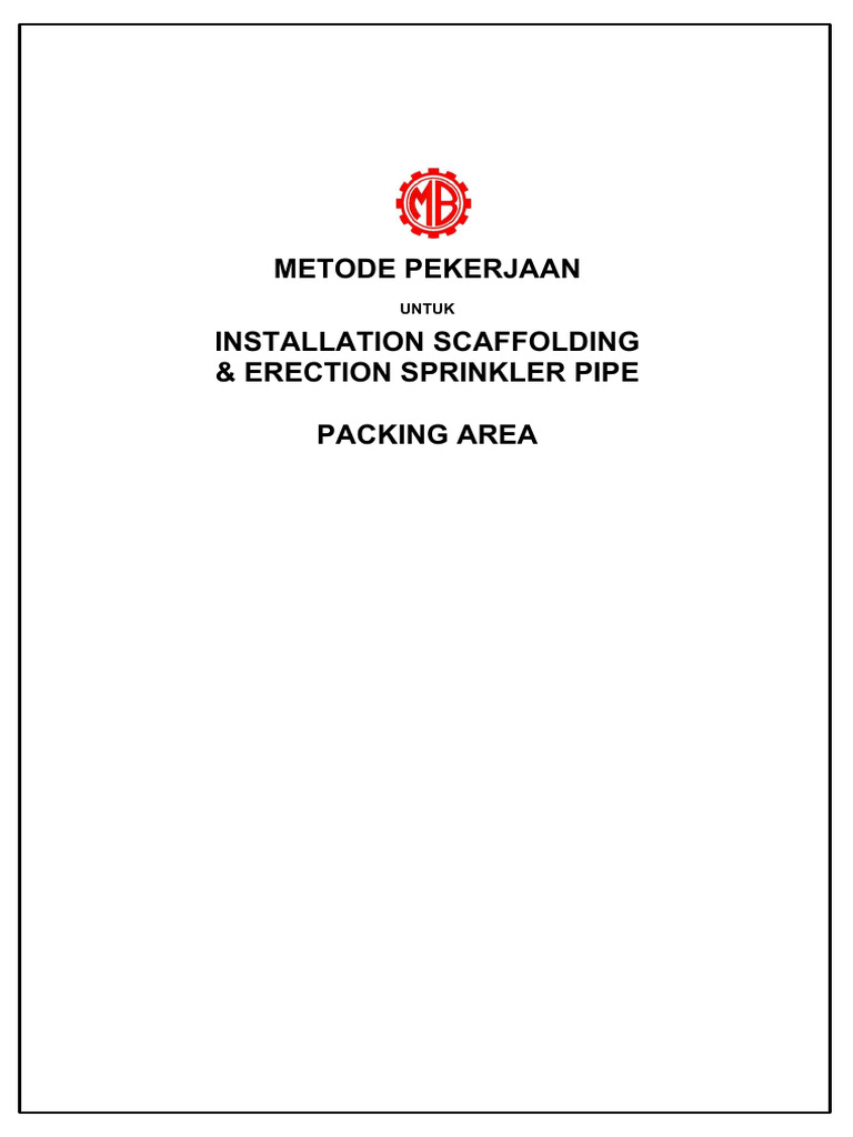 Metode Kerja Packing Area (Daily) | PDF