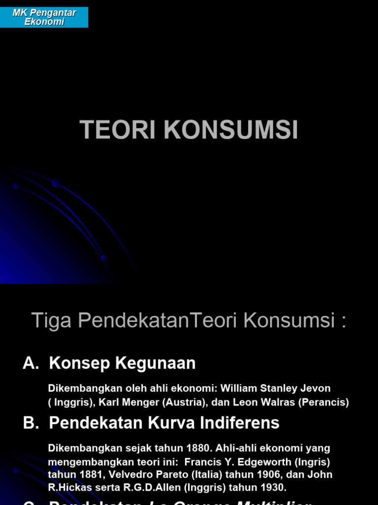 Teori Konsumsi | PDF