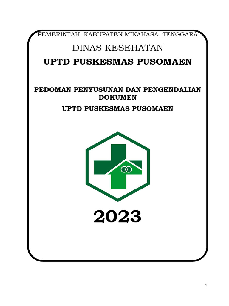 Panduan Pedoman Tata Naskah Puskesmas Pusomaen 2018 | PDF