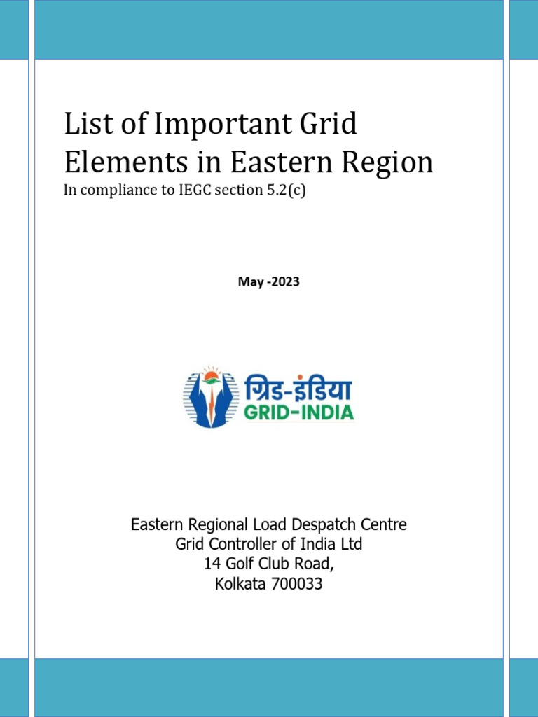 Important Power Grids in Eastern India | PDF | Electric Power ...