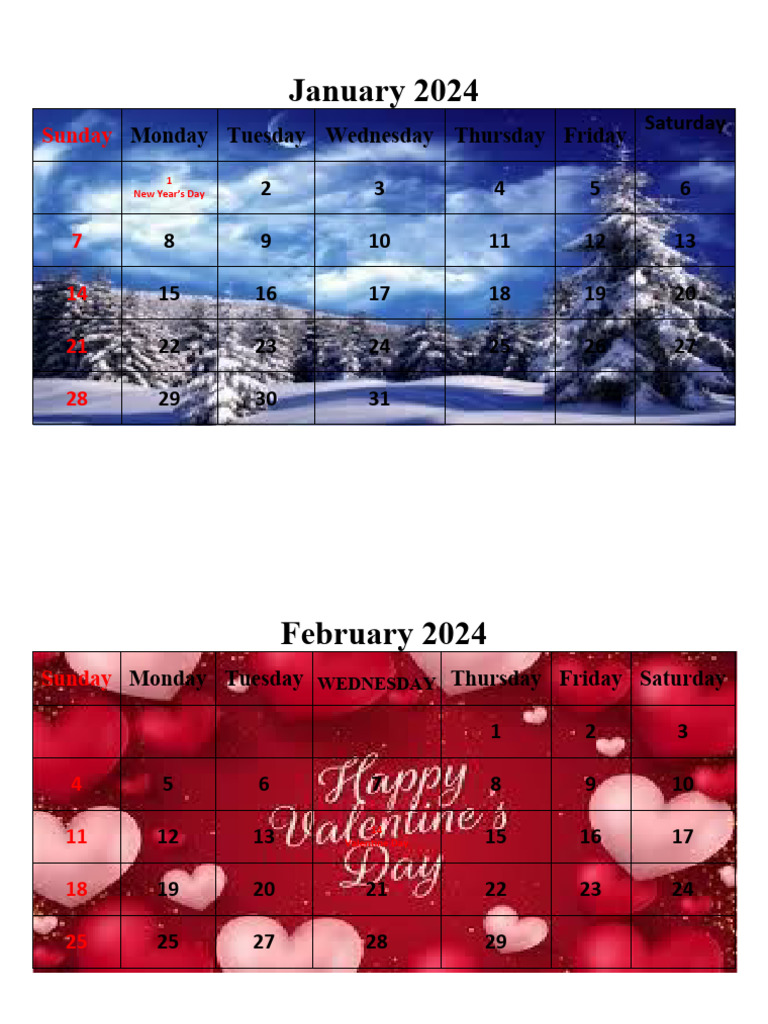 Angelo's Calendar January To December 2024 | PDF | Easter | Religious ...