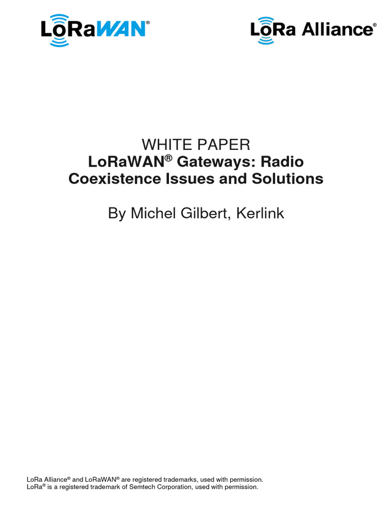 Lorawan Gateways Radio Coexistence Issues and Solutions | PDF | Antenna ...