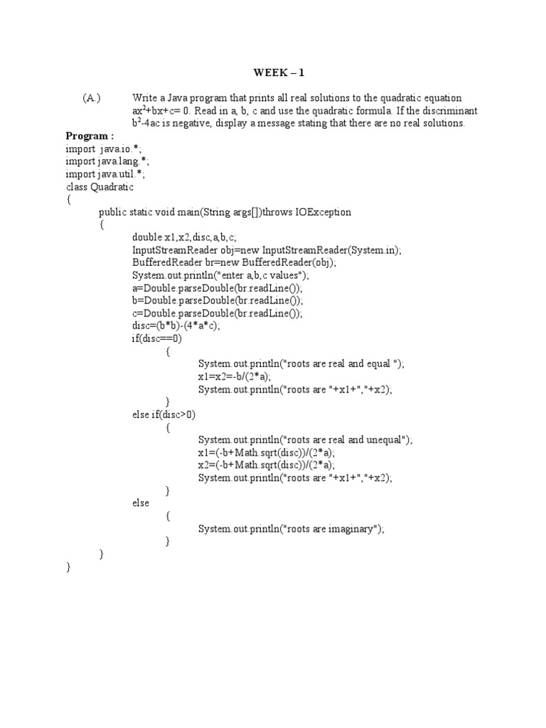 Java Programming Lab Programs List Pdf Method Computer Programming Queue Abstract Data