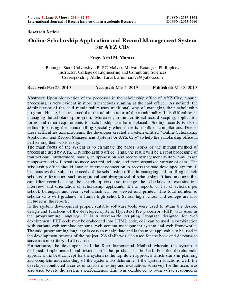 Online Scholarship Management System | PDF | Usability | Top Down And ...