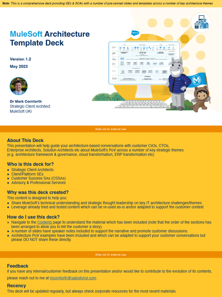MuleSoft Architecture Template Deck | PDF | Cloud Computing | Databases