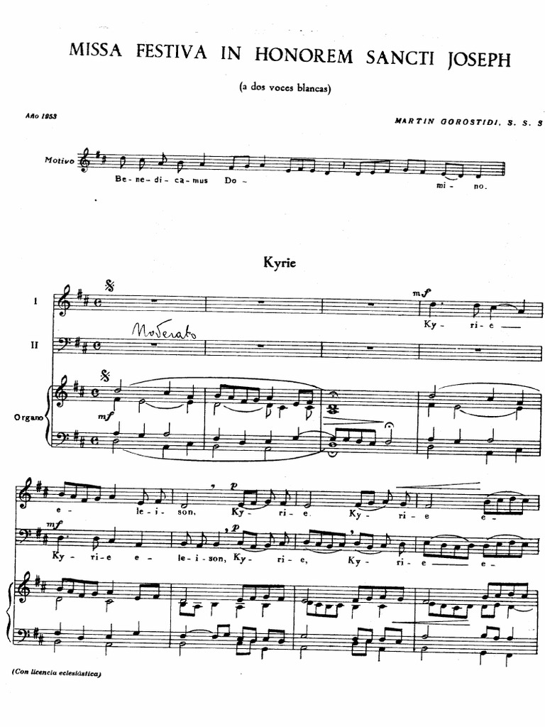 MISA FESTIVA IN HONOREM SANCTI JOSEPF MartinGorostidi | PDF