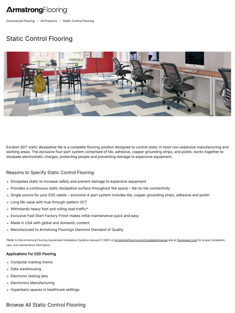 Static Control Flooring Pdf Electrostatic Discharge Flooring