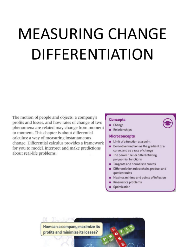 Chapter 5 Measuring Change - Differentiation Updated | PDF | Derivative | Tangent