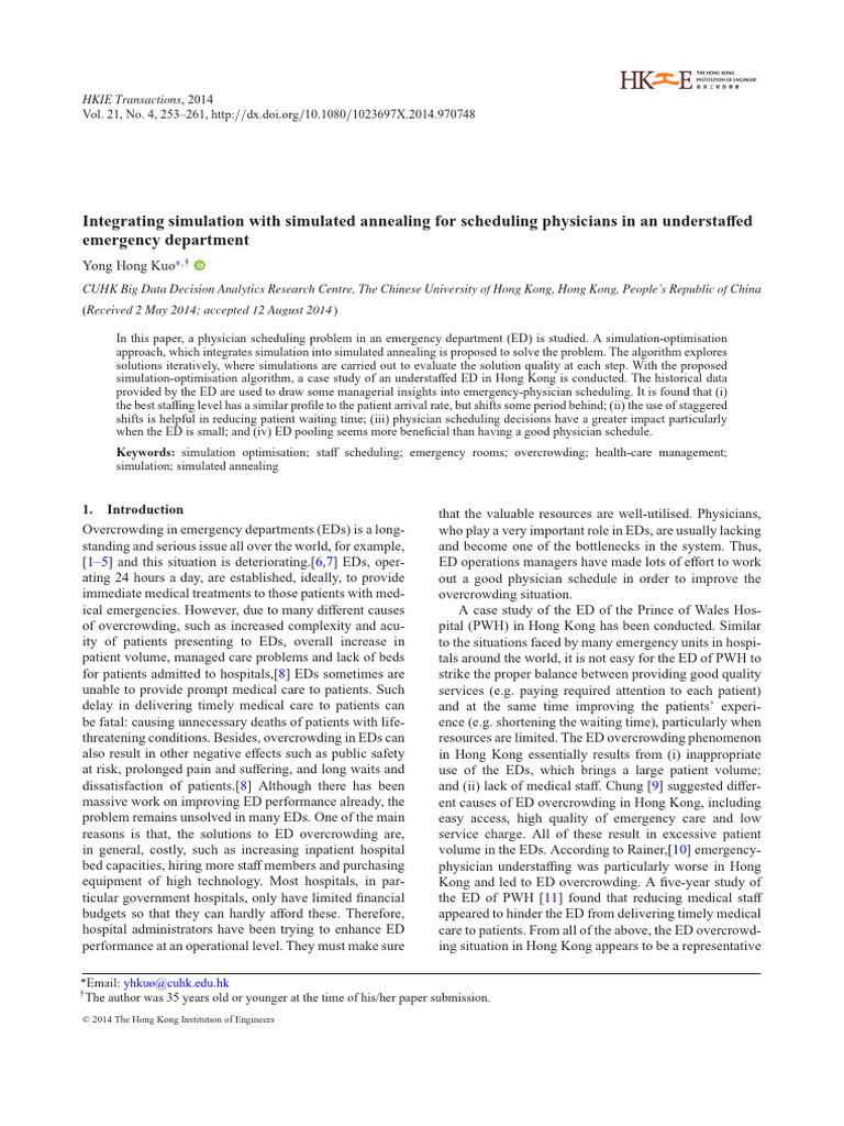 Integrating Simulation With Simulated Annealing For Scheduling ...