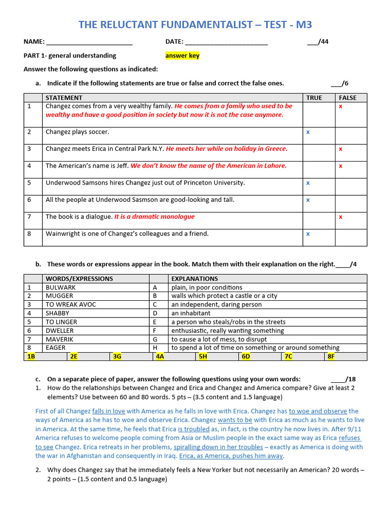 Trf Test Answer Key Pdf Truth Nothing