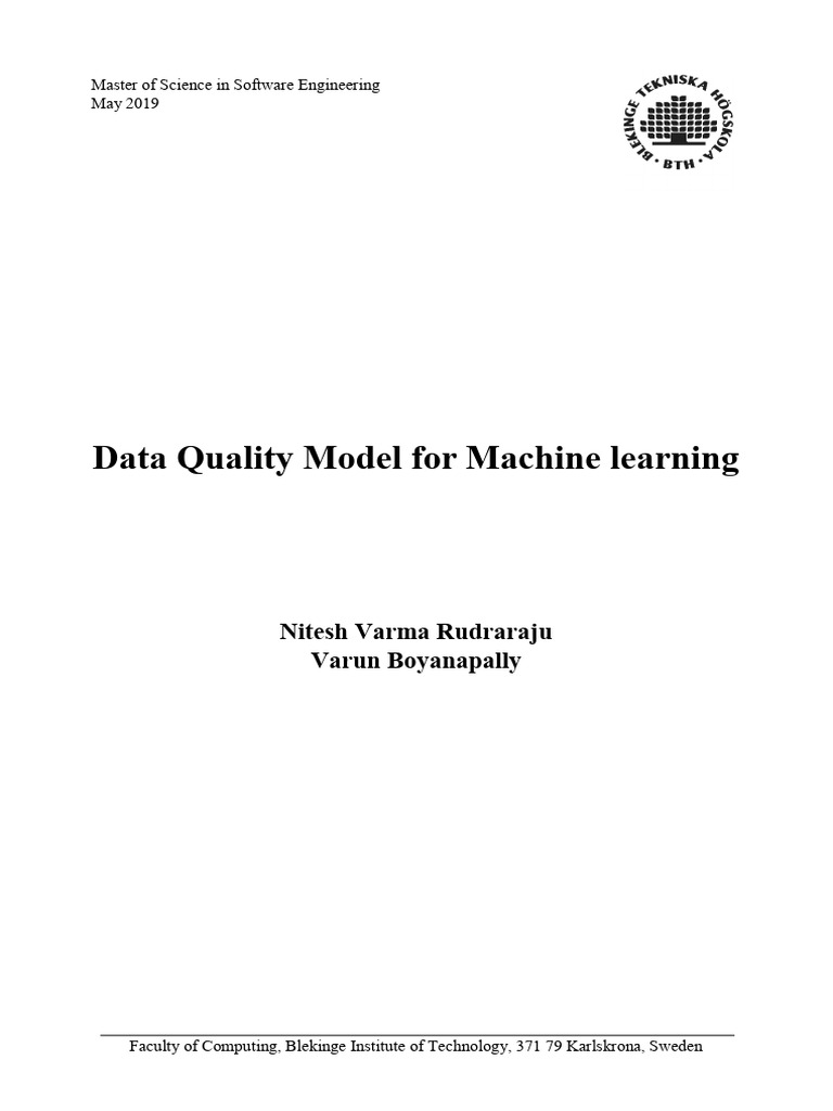 Data Quality Model | PDF | Machine Learning | Artificial Intelligence