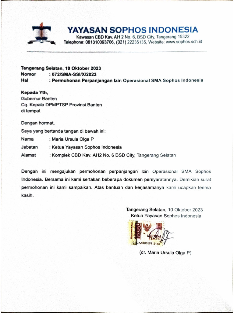 Surat Permohonan Ijop | PDF