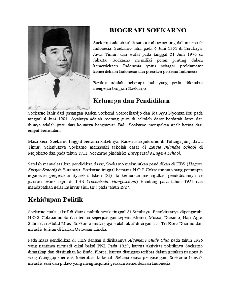 Biografi Soekarno | PDF