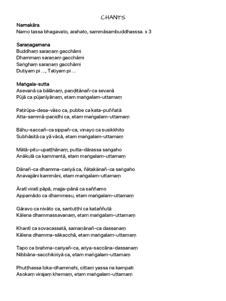 Chants Unquie | PDF | Buddhist Philosophy | Nāstika