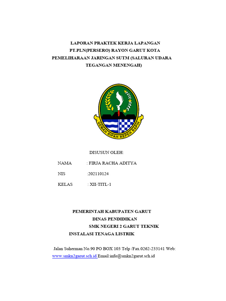 Pemeliharaan Jaringan SUTM PLN Garut | PDF