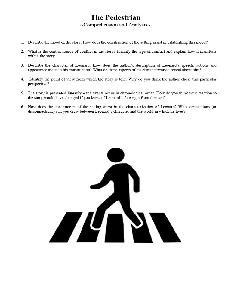 Analyzing Mood and Character in "The Pedestrian" | PDF