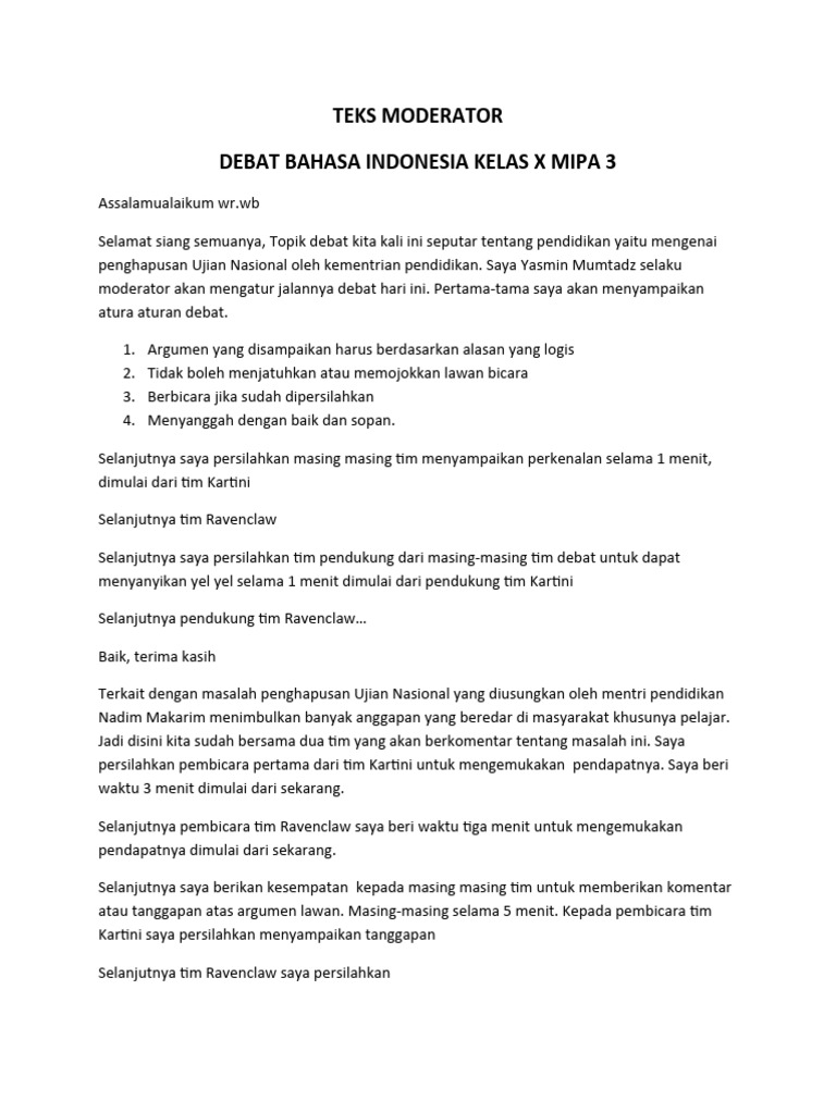 Teks Moderator | PDF