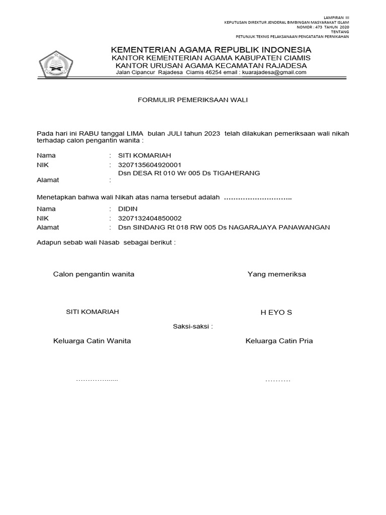 Blanko Model N Baru 2023 Heri | PDF