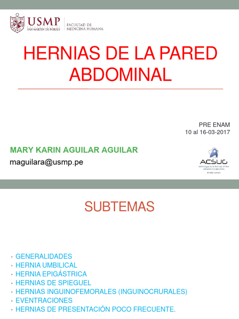 Tipos y Tratamientos de Hernias Abdominales | PDF | Abdomen | Anatomía