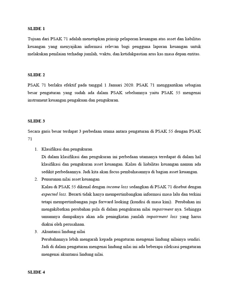 Penjelasan Presentasi Sak | PDF