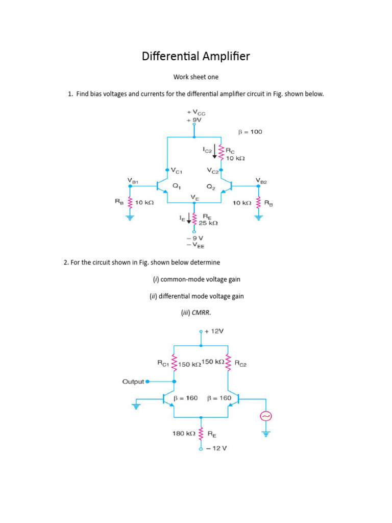 Differential Amplifier | PDF