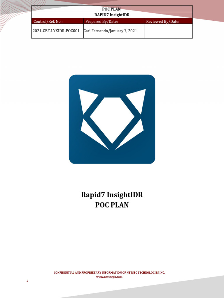 LYKA Rapid7 POC PLAN v1.1 | PDF