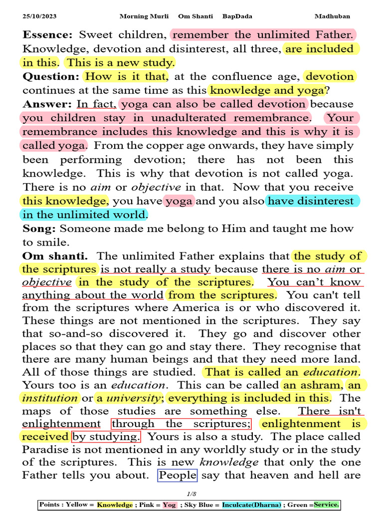 Knowledge and Devotion in Spirituality | PDF | Bhakti | Heaven