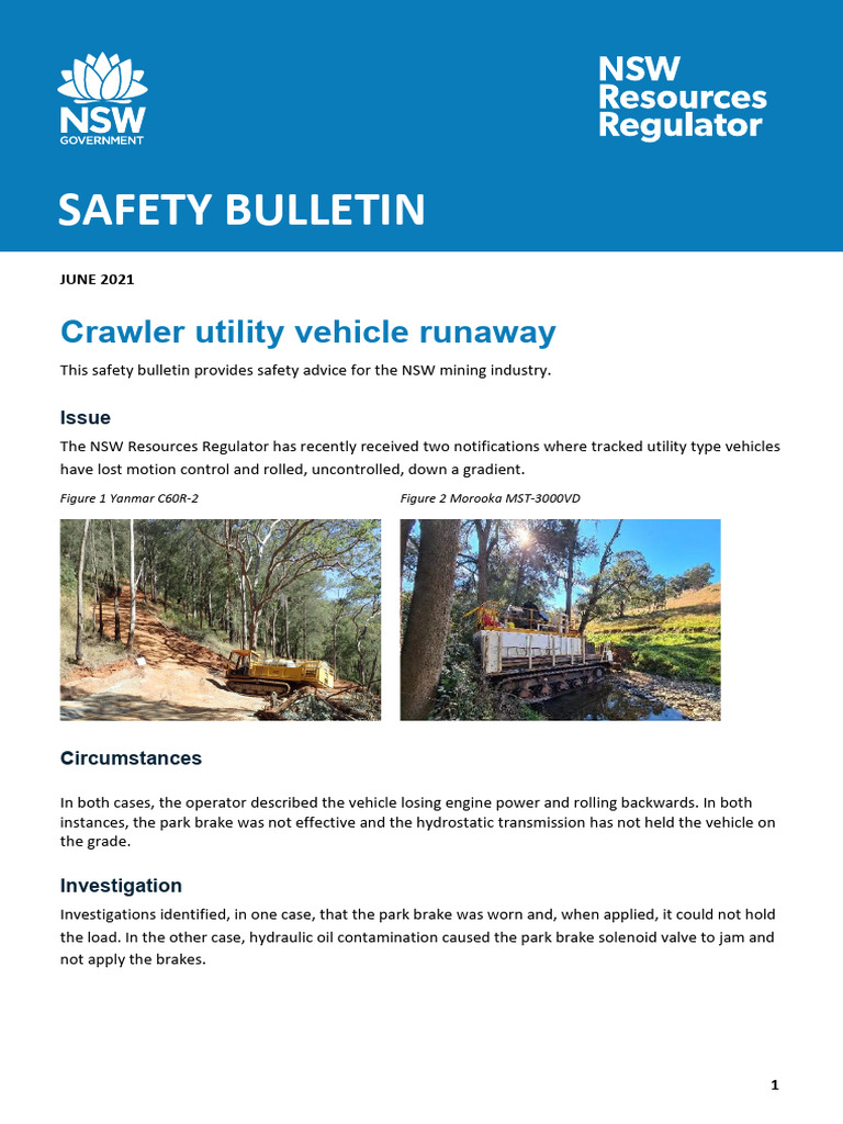 Crawler Utility Vehicle Runway | PDF | Vehicles | Brake