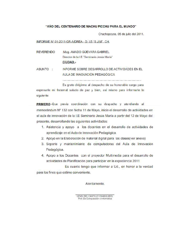 Modelo Informe | PDF